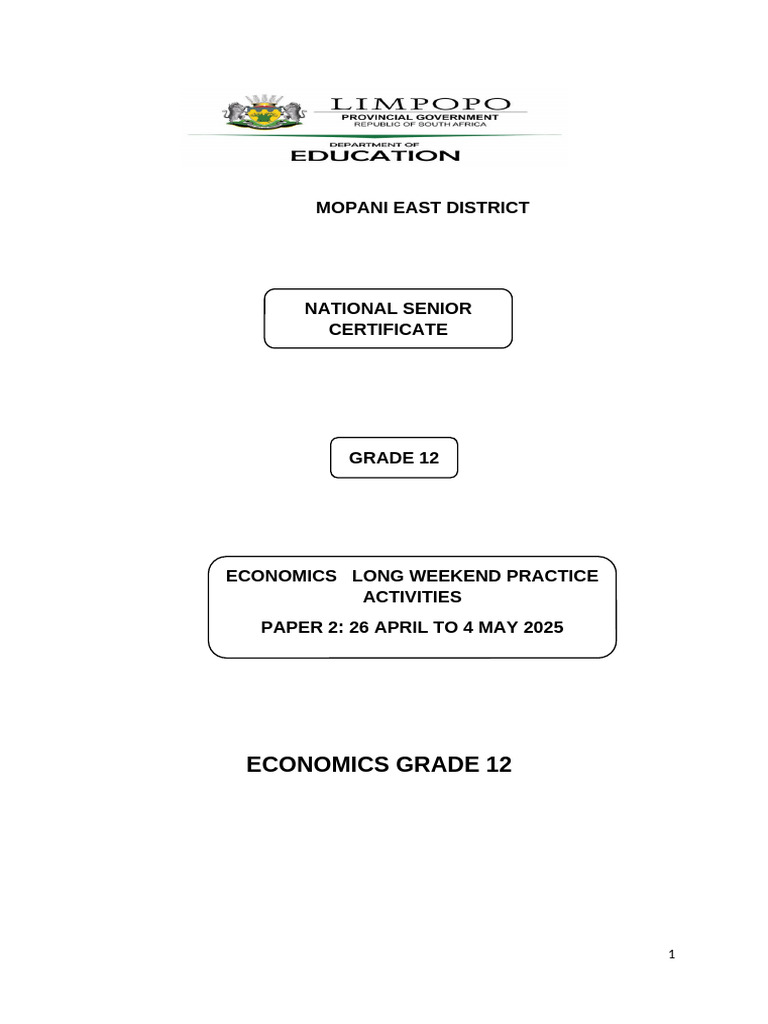 Long Weekend Practice Activities | PDF | Monopoly | Profit (Economics)