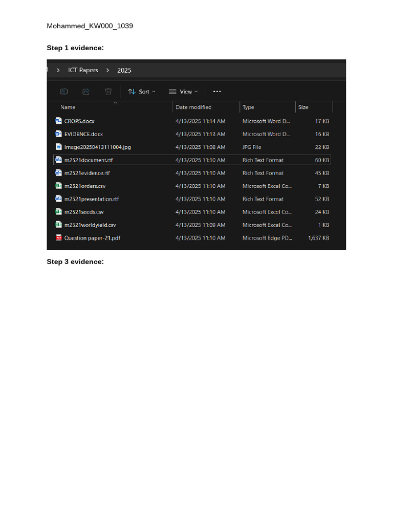 Evidence Compilation for Mohammed KW000 | PDF