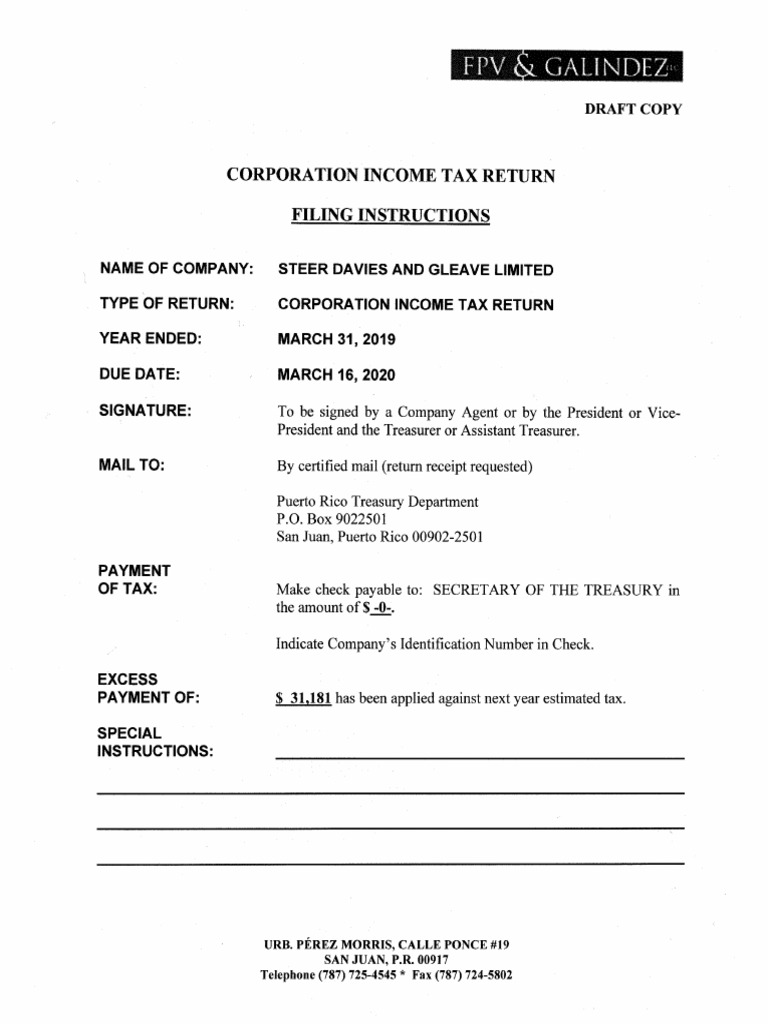 Steer Davies and Gleave Limited - Draft Copy 2018 Corporate Income Tax ...