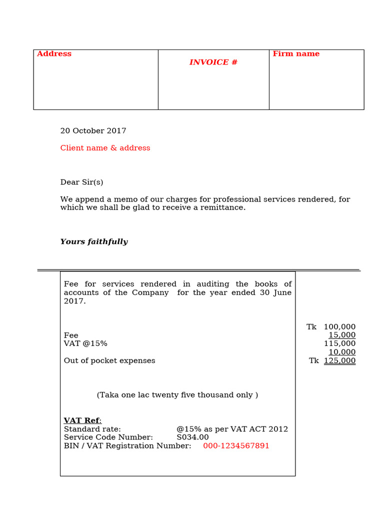 Bill Proforma (OLd) | PDF