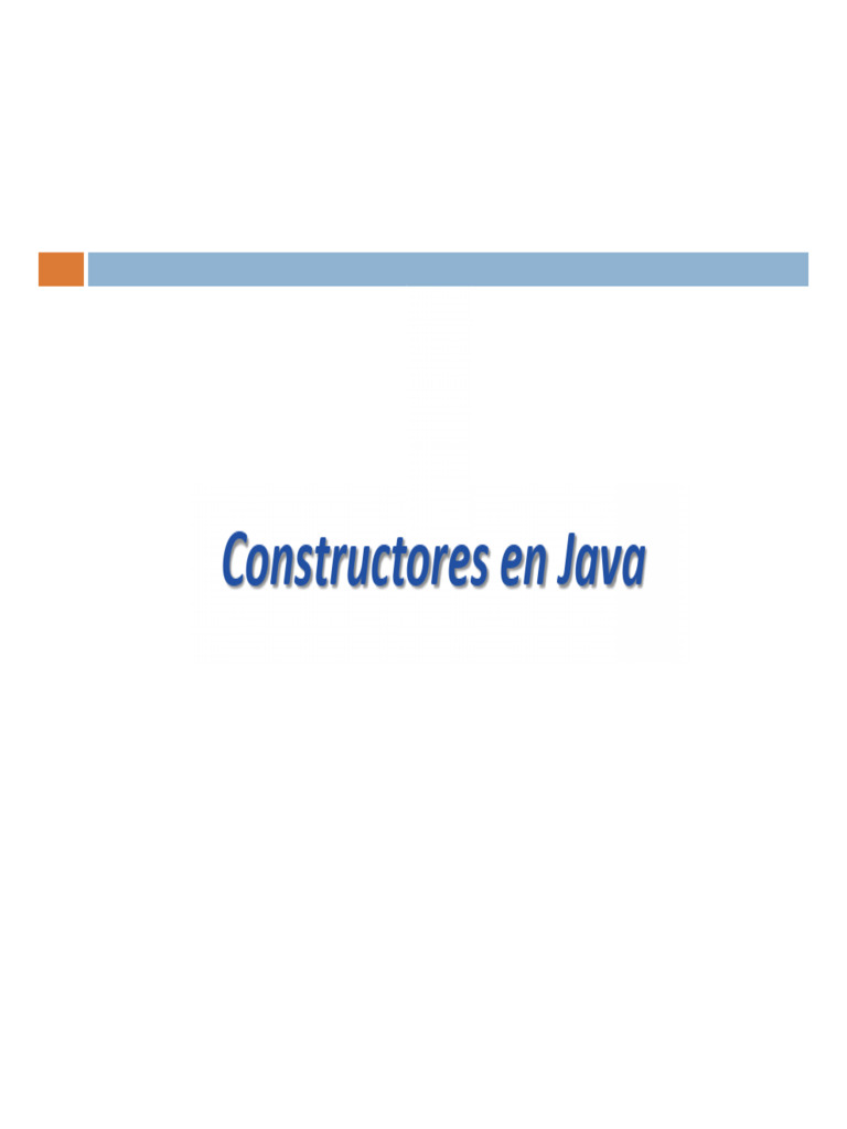 Constructores en Java | PDF | Constructor (Programación Orientada a Objetos) | Programación