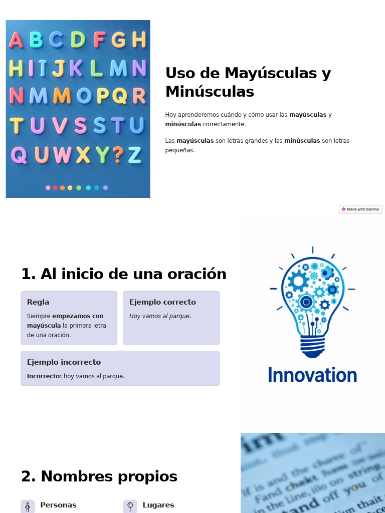 Uso de Mayusculas y Minusculas | PDF | Caso de carta | Lingüística