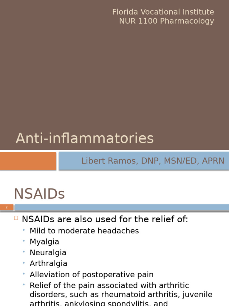 Lect02-Pain & Inflammation1 | PDF | Nonsteroidal Anti Inflammatory Drug | Gout