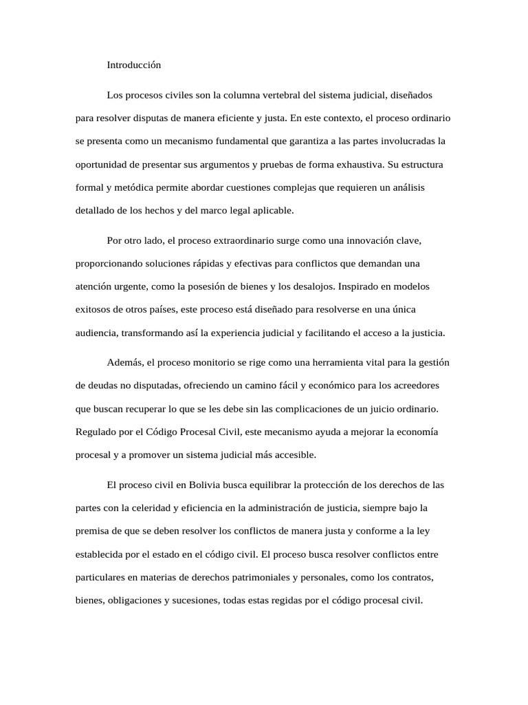 Procesal Civil Intro | PDF | Demanda judicial | Ley procesal