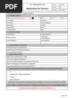merSETA - Job Application Form | PDF
