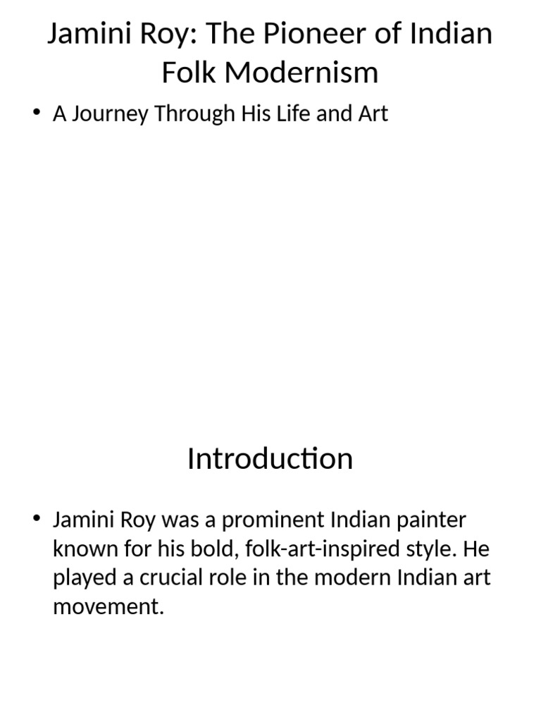 Jamini Roy Presentation | PDF