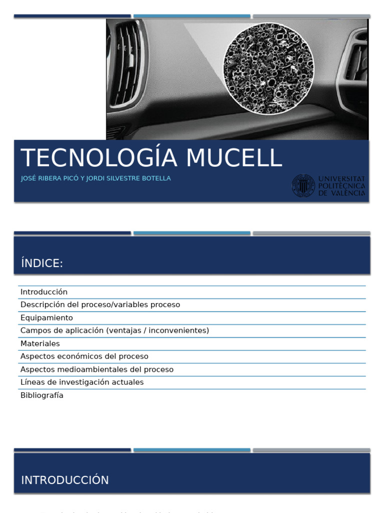 Inyección Microcelular MuCell | PDF | Espuma | El plastico