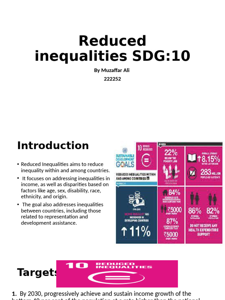 Reduced Inequalities SDG10-2 | PDF | Economic Inequality ...
