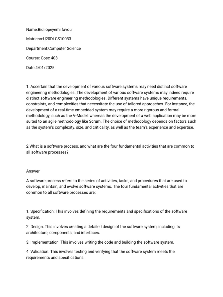 Cosc 403 INDIVIDUAL ASSIGNMENT | PDF