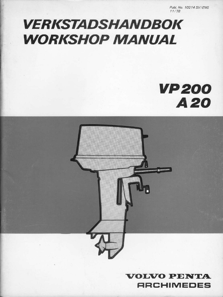 Verkstadshandbok VP 200 A20 | PDF