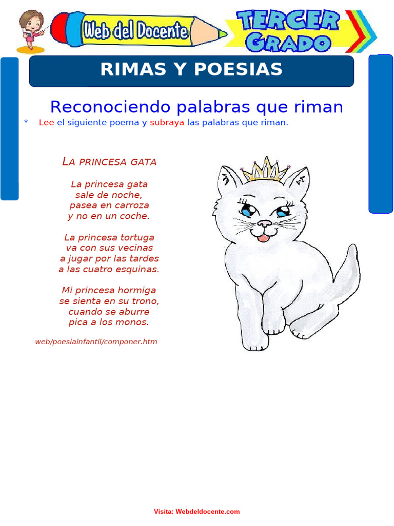 Poesía y Rimas para Tercer Grado | PDF | Poesía | Cocina