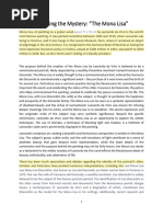 Reading Comprehension Activity The Mona Lisa | PDF | Paintings