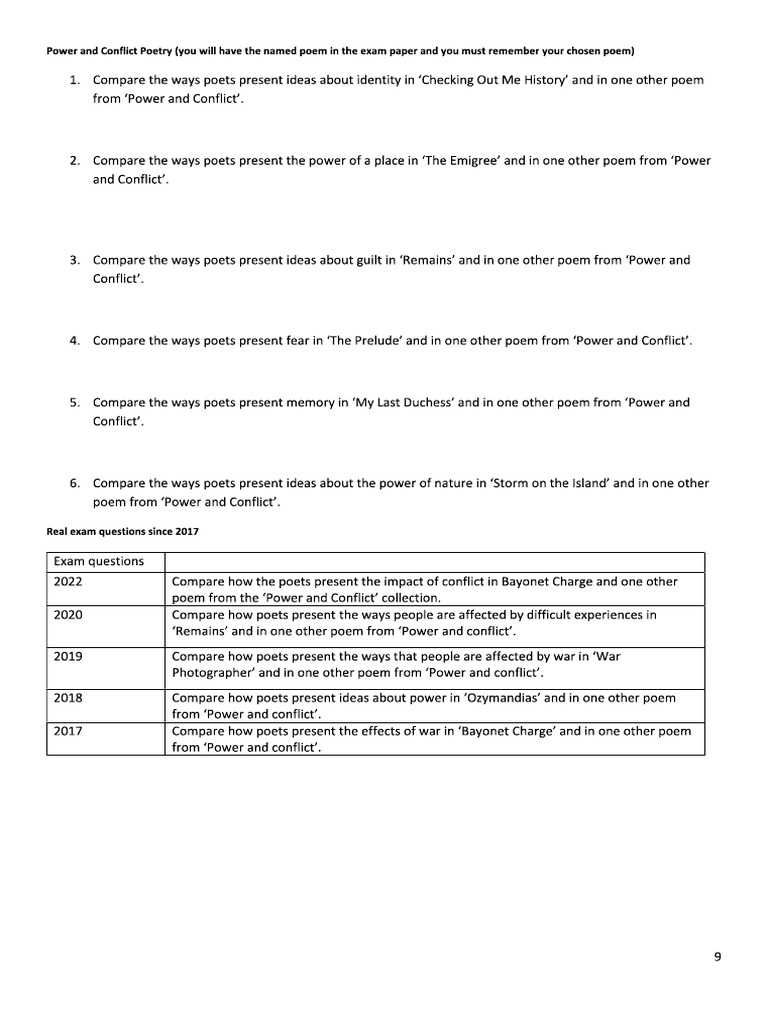 Power and Conflict Questions | PDF