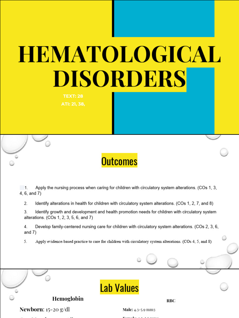 NR 328 Hematological Disorders | PDF | Anemia | Bleeding