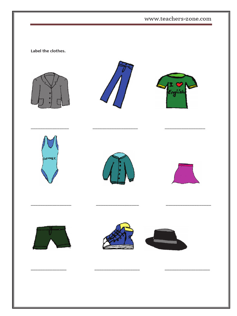 Label The Clothes | PDF