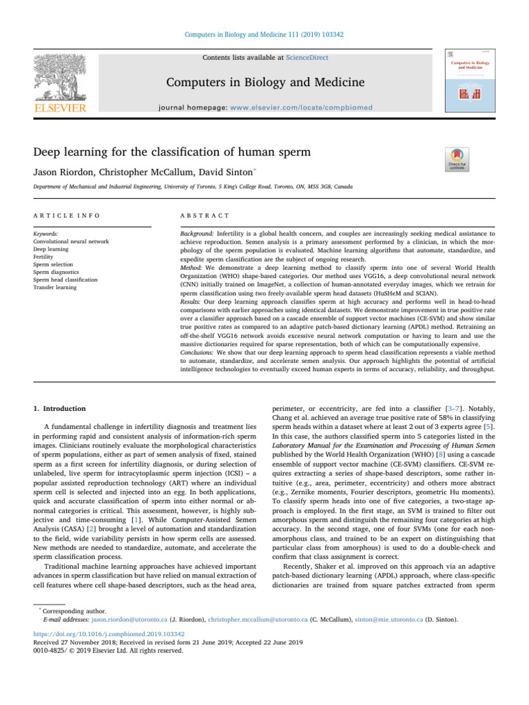 10 1016@j Compbiomed 2019 103342 | PDF | Deep Learning | Cross Validation (Statistics)