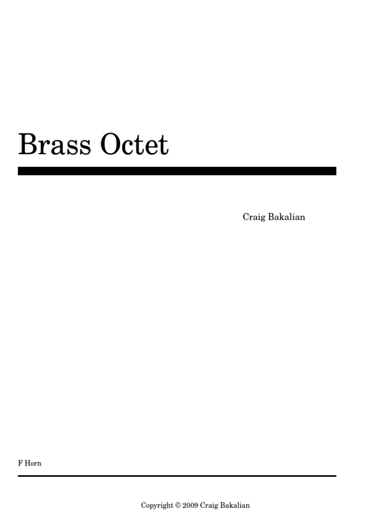 Brass Octet (Parts) | PDF