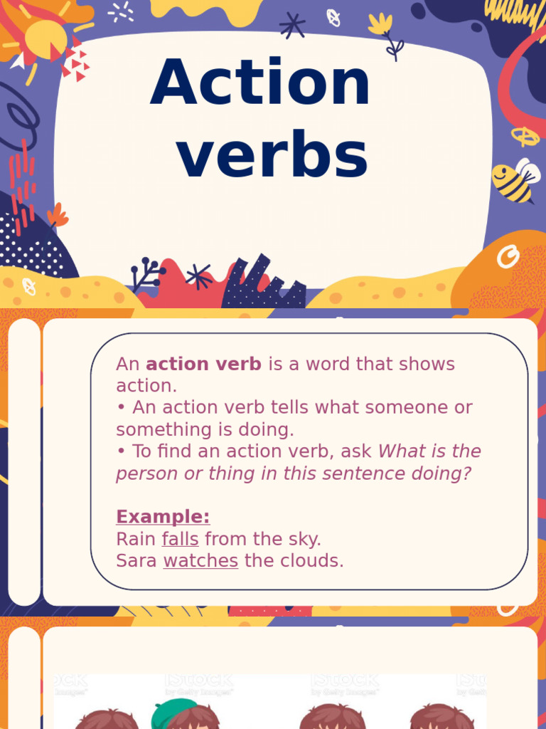 Action verbs PPT | PDF
