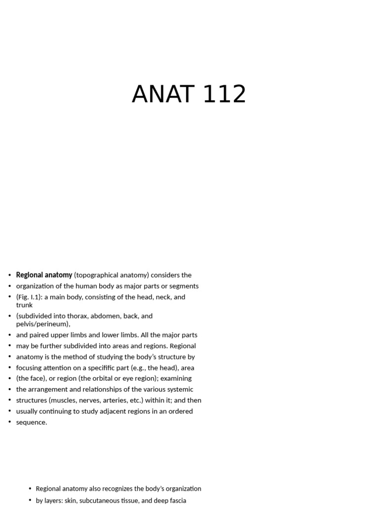 Anat 112 Gross Anatomy 2025 Pdf Shoulder Arm