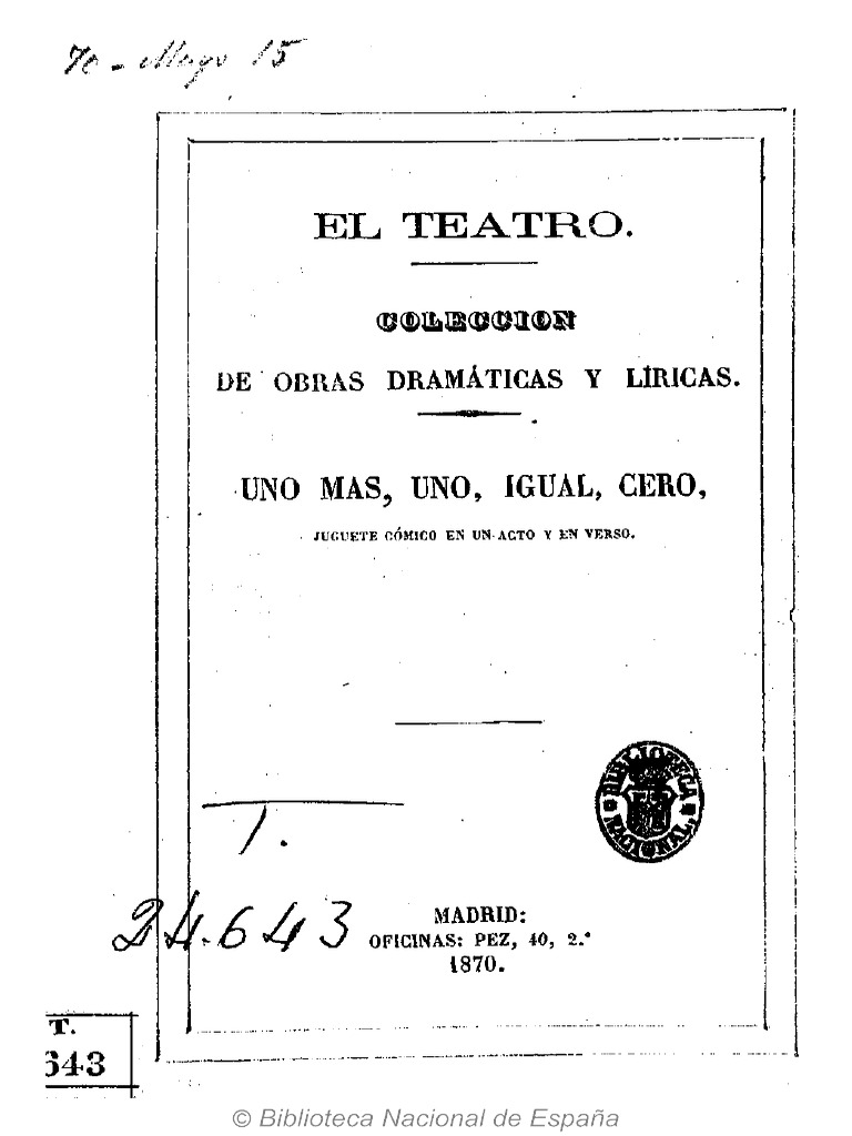 El Teatro, Obras Dramáticas y Líricas | PDF