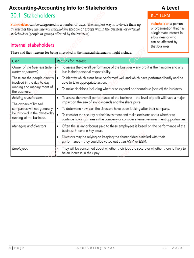 Acc Info For Stakeholders | PDF