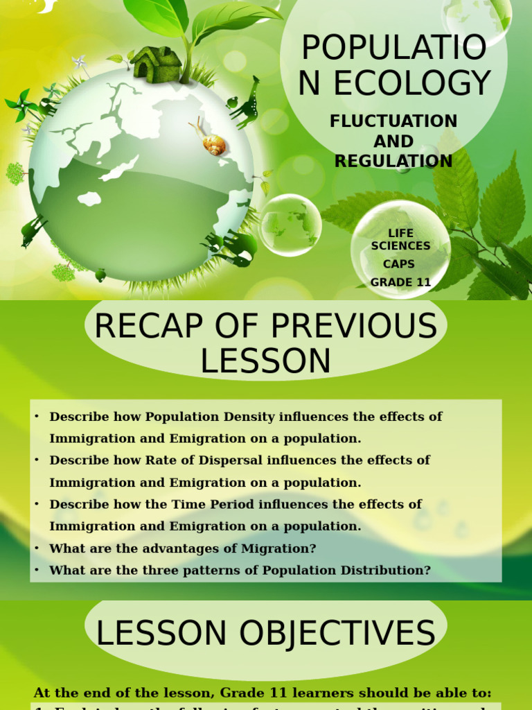 Grade 11 Population Ecology Overview | PDF | Natural Environment | Ecology