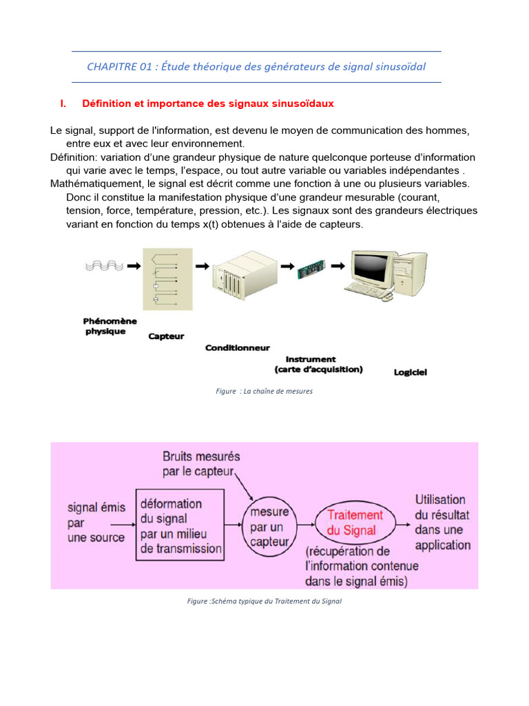Importance des signaux sinusoïdaux | PDF | Fréquence | Filtre ...