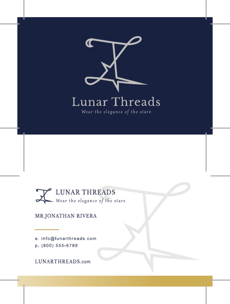 Lunar Threads Business Card For Print | PDF