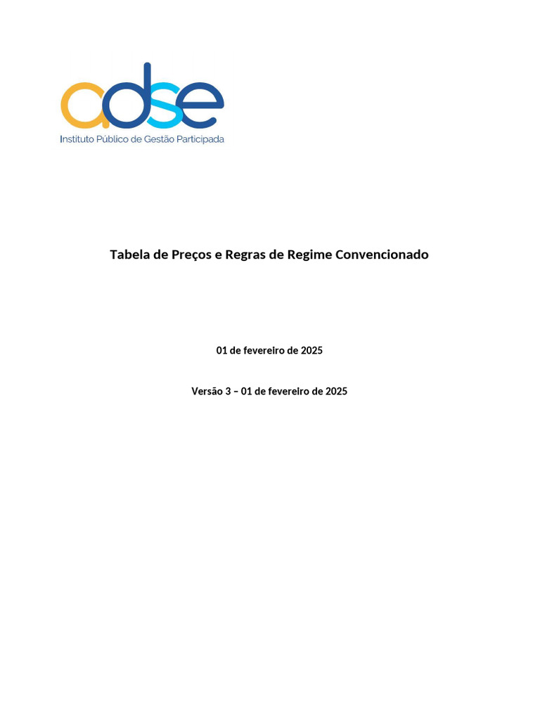 Tabela de Preços ADSE 2025: Regras e Serviços | PDF | Remédio | Odontologia