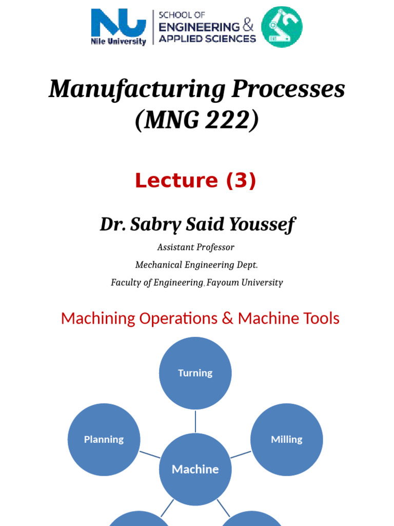 03) Manufacturing Processes | PDF | Machining | Tools