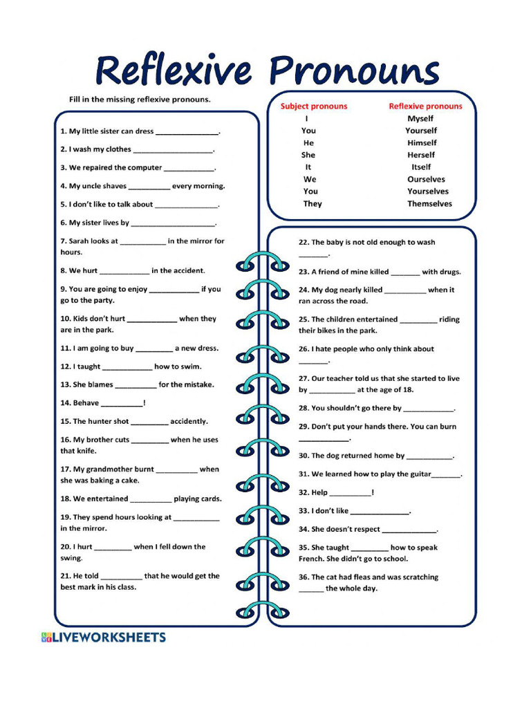 Reflexive Pronoun 1 | PDF