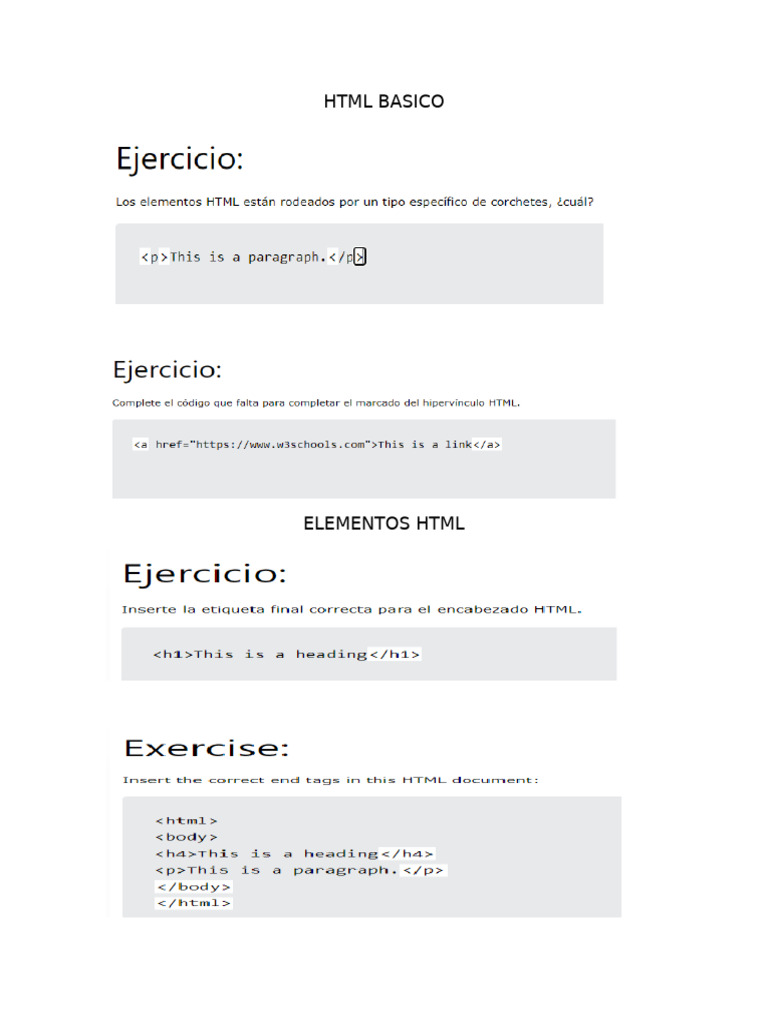HTML Basico1 | PDF
