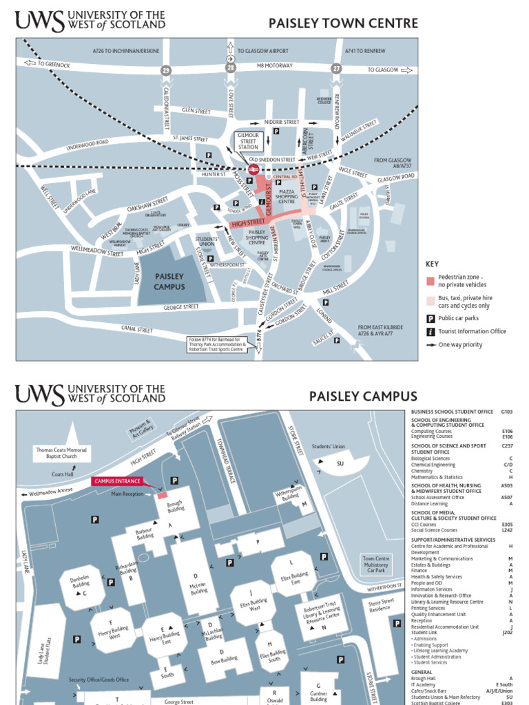 Paisley Campus Maps Uws | PDF