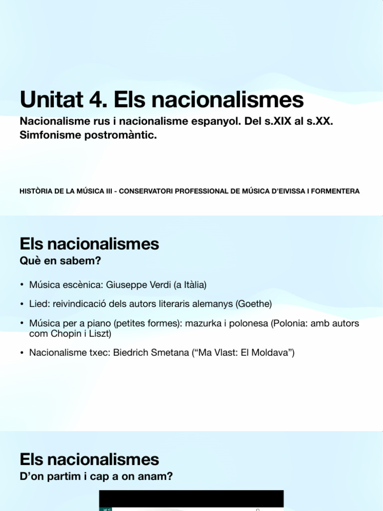 Unitat 4. Els Nacionalismes | PDF