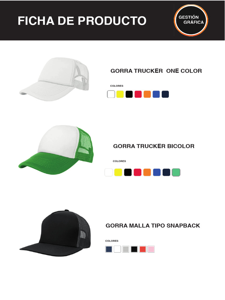 Catalogo Gorras | PDF
