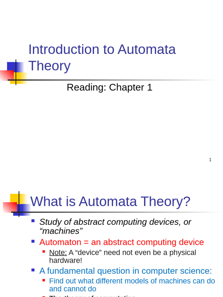 Topik 1 - Pendahuluan Teori Bahasa Otomata | PDF | Automata Theory ...
