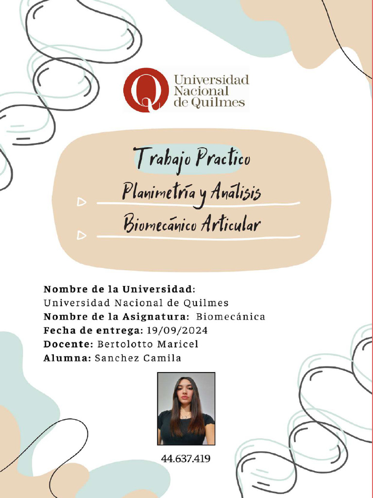 Trabajo Practico N°1 Biomecánica Corrección - Compressed | PDF | Hombro | Articulación