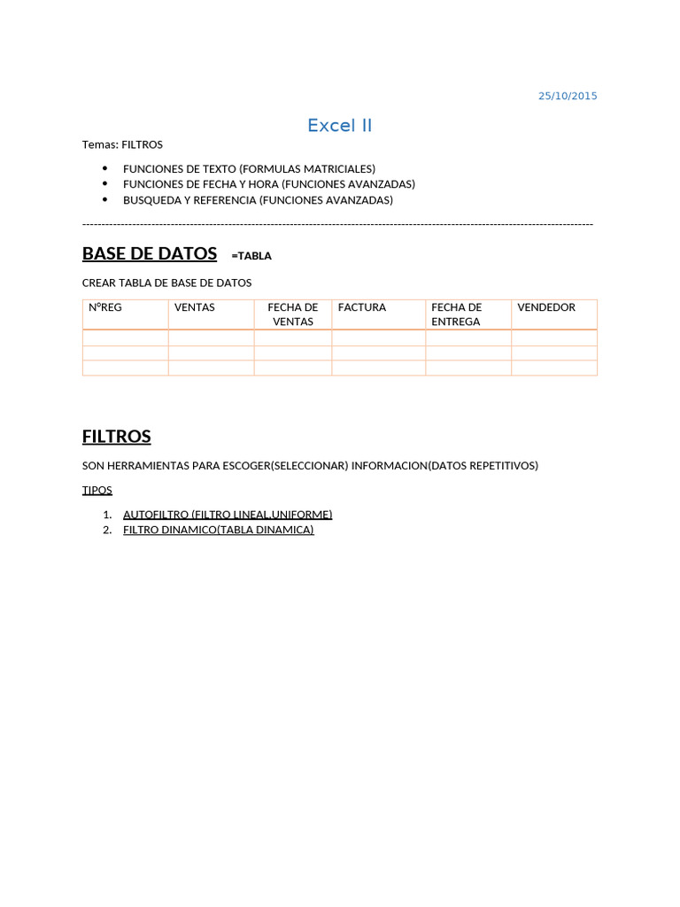 Tema1-Clase 1-Excel2 | PDF