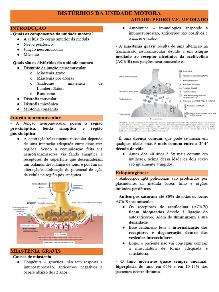 Distúrbios Da Unidade Motora | PDF | Distrofia muscular | Junção ...