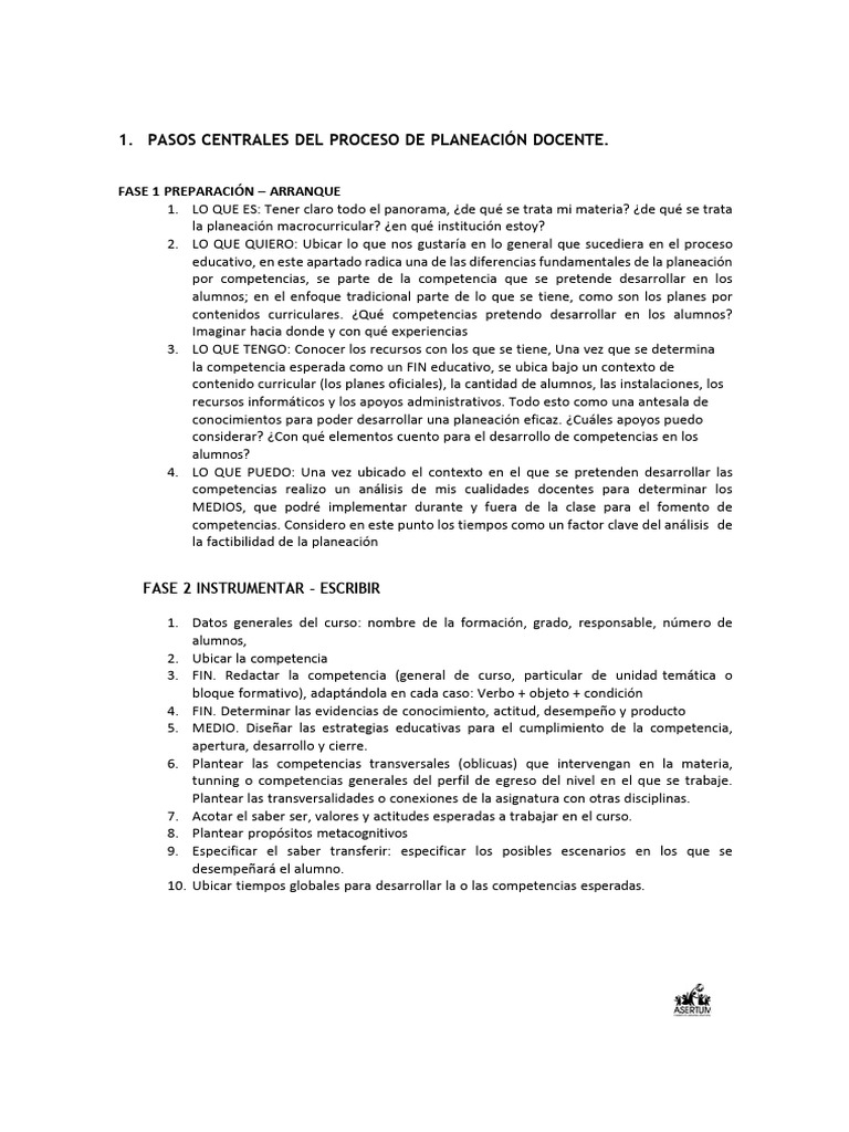 Proceso Planeación Docente | PDF | Planificación | Aprendizaje
