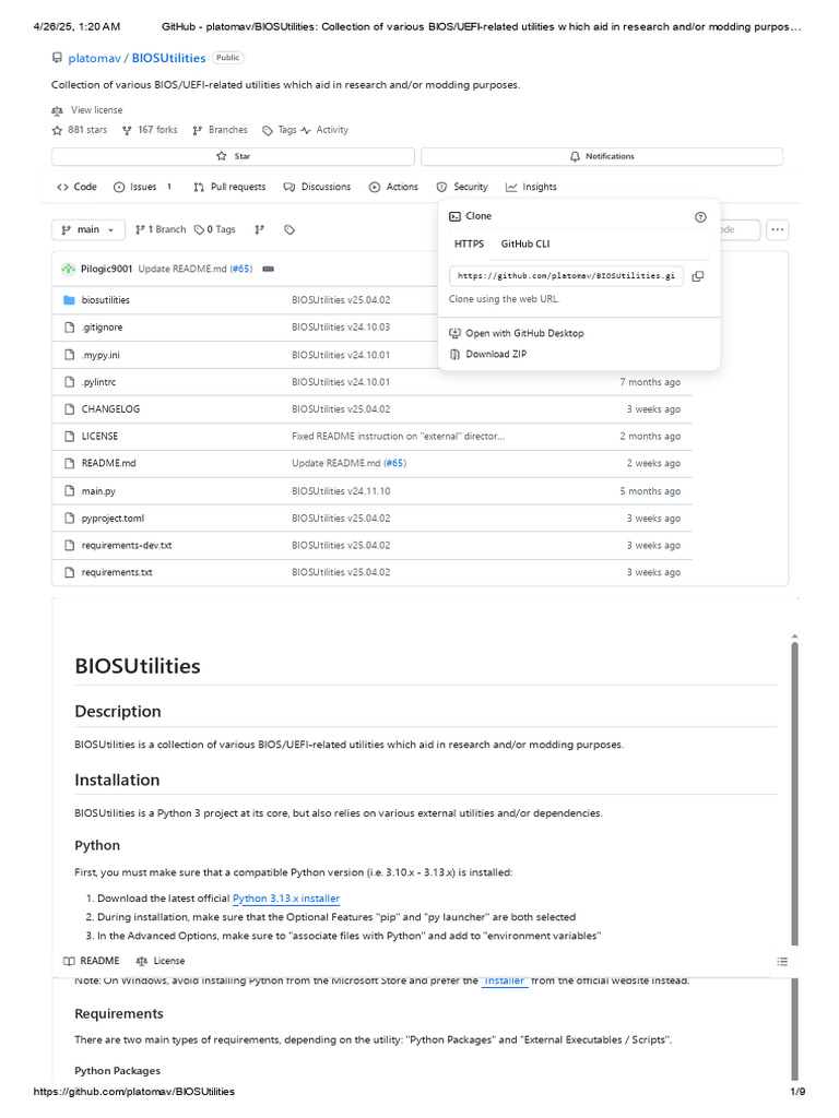 GitHub - Platomav - BIOSUtilities - Collection of Various BIOS - UEFI-related Utilities Which ...