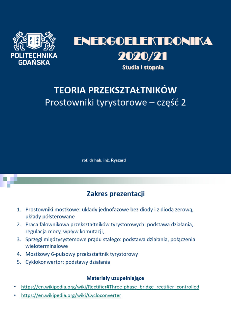 6 Prostowniki Tyrystorowe-2 | PDF