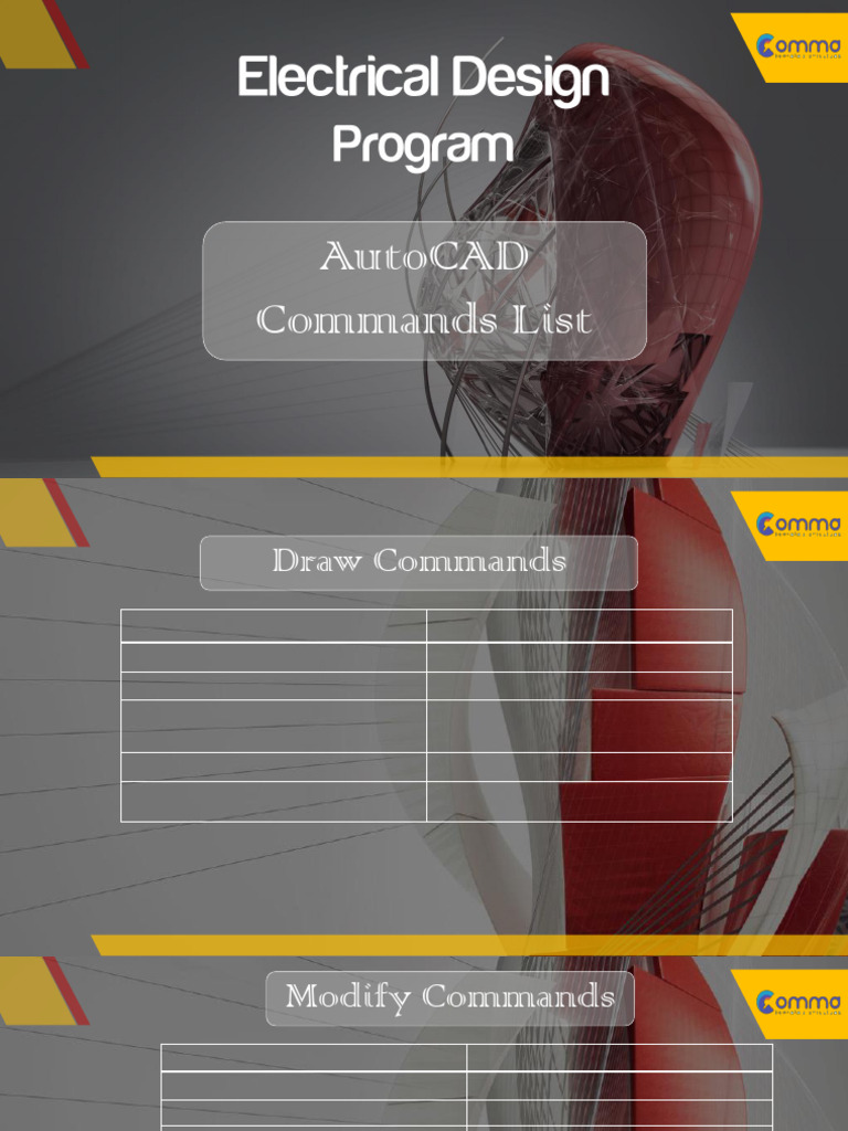 AutoCAD Commands List | PDF