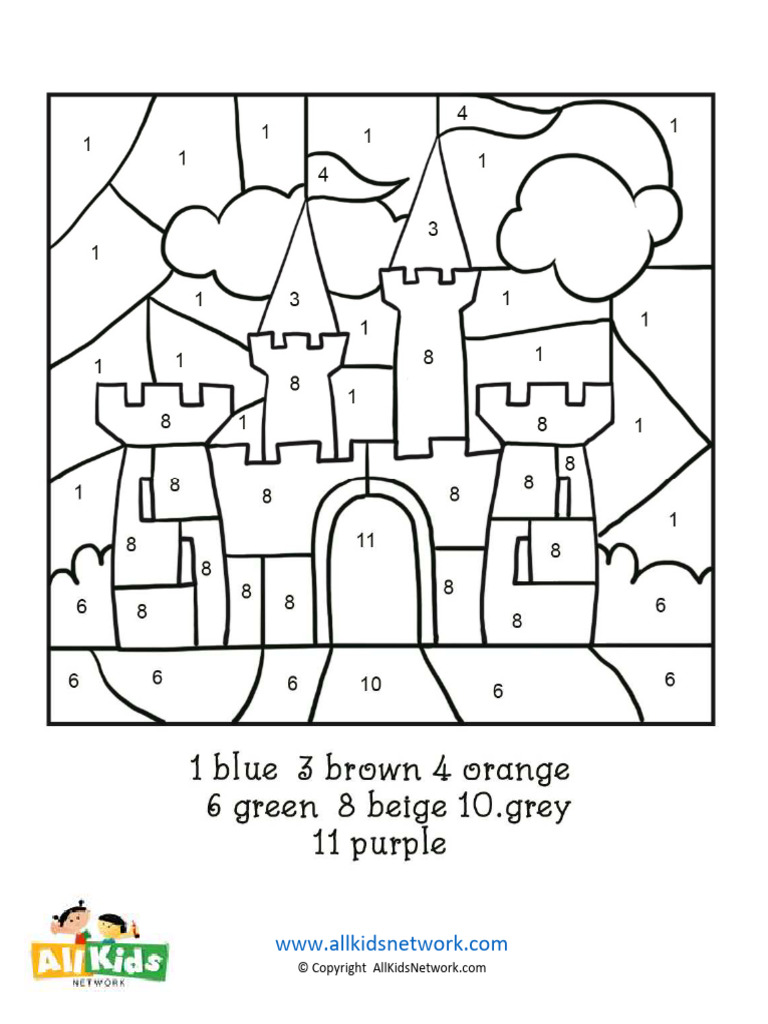 Castle Color by Numbers | PDF