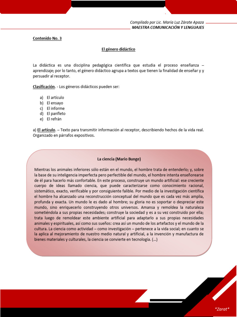 El Género Didáctico | PDF | Amor