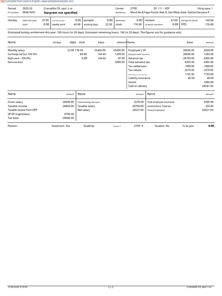 VzorovaSestava 90.Cs.en | PDF | Salary | Economies