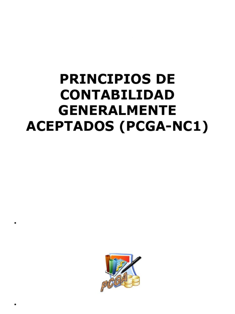 Principios de Contabilidad Pcgas | PDF | Economias | Business