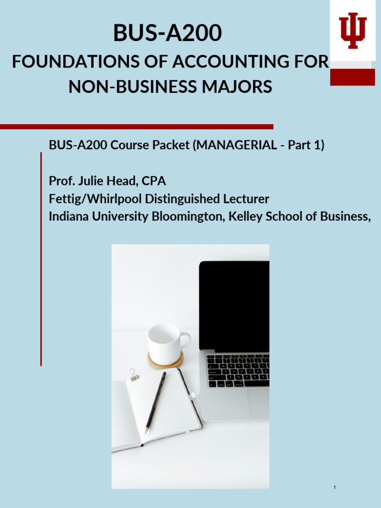 A200 Managerial Packet - SP2025 Pt1 | PDF | Cost Of Goods Sold | Expense