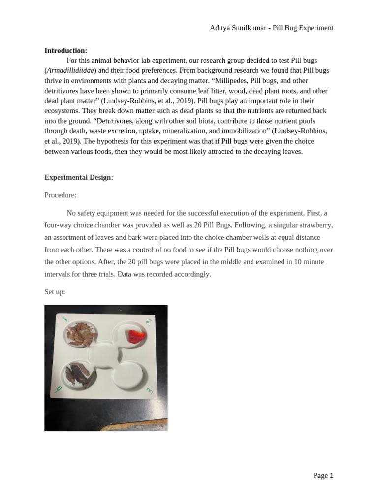 Animal Behavior Lab Writeup | PDF | Chi Squared Test | Statistical ...