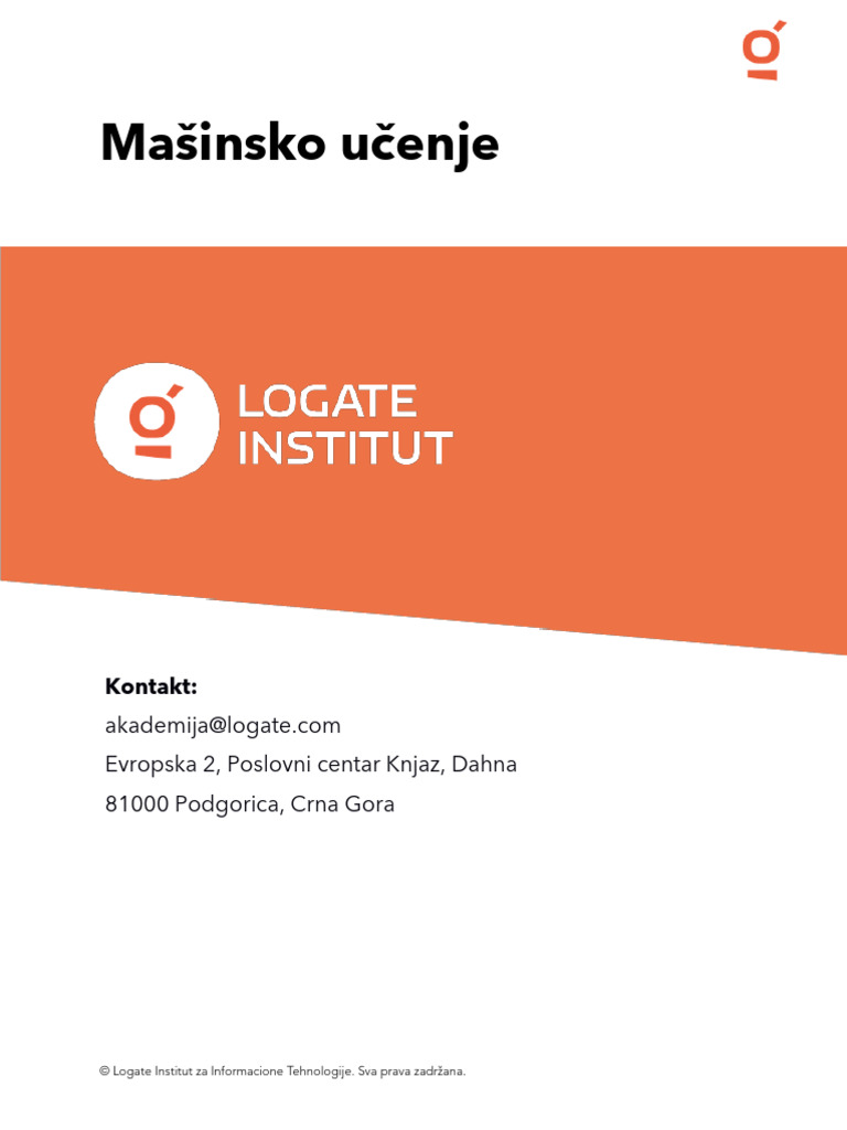 Masinsko Ucenje Plan i Program | PDF